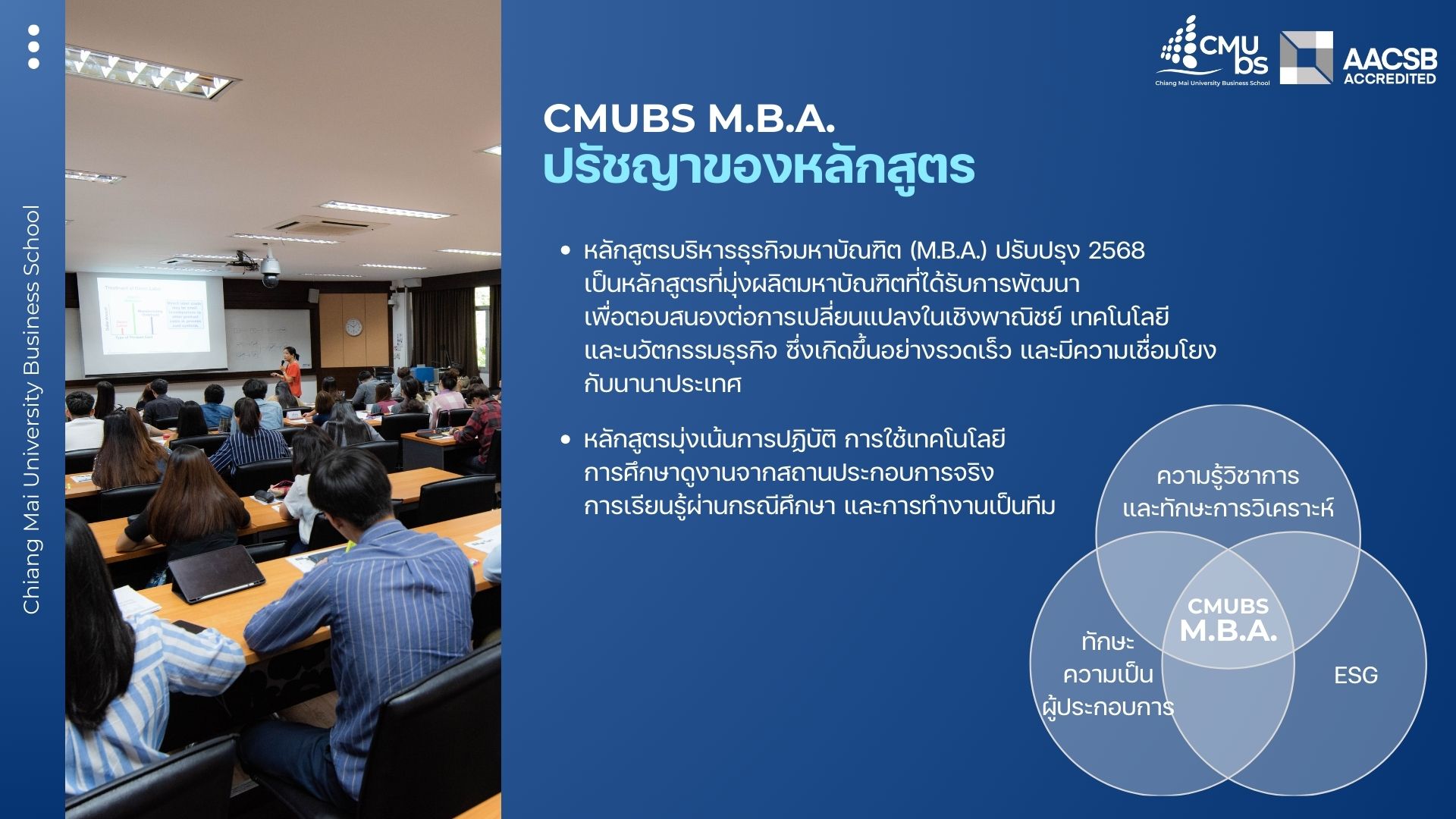 หลักสูตรบริหารธุรกิจมหาบัณฑิต (M.B.A.) – CMUBS